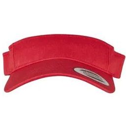 Flex Cap Flexfit "Flexfit Unisex Curved Visor Cap", Gr. onesize, rot, 100% Baumwolle, unifarben, Caps