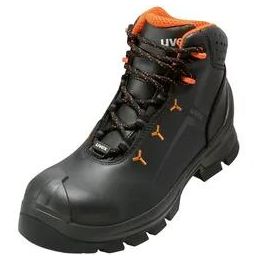 Sicherheitsstiefel Uvex "2 MACSOLE Stiefel" Gr. 38, schwarz (schwarz, orange), 38, Obermaterial: 100% Lederimitat synthLeather., Schuhe