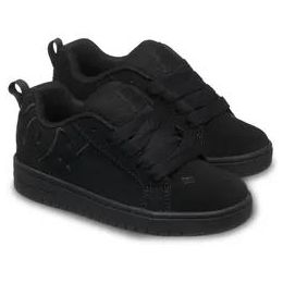 Sneaker DC Shoes "Court Graffik", Kinder, Gr. 12(29), schwarz, schwarz, Obermaterial:Obermaterial: Leder / Futter: Textil / Au&szlig;ensohle: Gummi;, Schuhe Sneaker