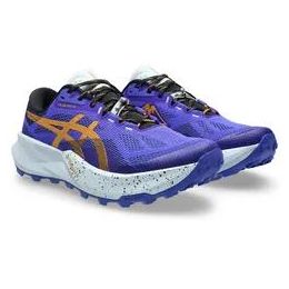 Trailrunningschuh asics "TRABUCO 14", Damen, Gr. 49, cobalt burst, sandstorm, Synthetik, Schuhe, profiliertes Laufsohlenprofil, mit Gummilaufsohle, mit Schn&uuml;rung