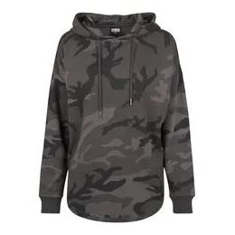 Rundhalspullover Urban Classics "Urban Classics Damen Ladies Oversized Camo Hoody", Damen, Gr. S, schwarzcamouflage, 60% Baumwolle, 40% Polyester, oversize, ohne Ausschnitt, Pullover Rundhalspullover