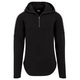 Hoodie Urban Classics "Urban Classics Herren Pleat Sleeves Terry Hoody", Herren, Gr. S, schwarz, 70% Baumwolle, 30% Polyester, unifarben, Sweatshirts Hoodie