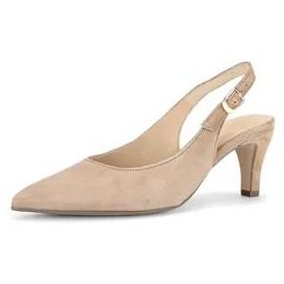 Slingpumps Gabor "Slingpumps", Damen, Gr. 37, beige, Schuhe Slingpumps