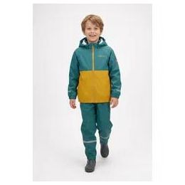 Regen- und Matschhose Trollkids "KIDS ODDA RAIN SET XT", M&auml;dchen, Gr. 122, N-Gr, stormy blau, mustard, Obermaterial: 100% Polyester, Hosen, f&uuml;r Kinder und Jugendliche, sportlicher Stil