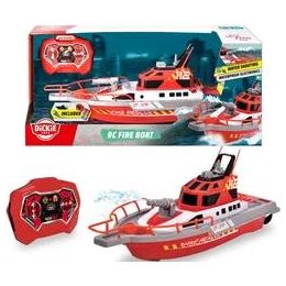 RC-Boot Dickie TOYS "Feuerwehrboot", rot, Fernlenkfahrzeuge, Kinder, Kunststoff, mit Wasserspritzfunktion und Fernbedienung