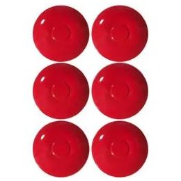 Ritzenhoff & Breker Untertasse RITZENHOFF & BREKER "Kaffeeuntertassen Doppio &oslash; 16 cm 6er Set", rot, Speiseteller