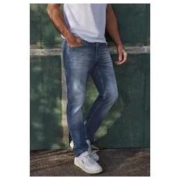 Regular-fit-Jeans Street One MEN, Herren, Gr. 38, L&auml;nge 34, mid blau wash, Jeans, 97% Baumwolle, 3% Elasthan, unifarben, lang, Jeans, aus Baumwolle mit Stretchanteil
