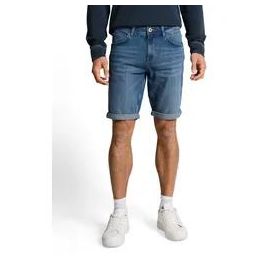 Jeansshorts Tom Tailor, Herren, Gr. 38, N-Gr, mid stone bright blau, Denim/Jeans, Obermaterial: 98% Baumwolle, 2% Elasthan, unifarben, slim fit kurz, Jeans Jeansshorts, im Five-Pocket Style