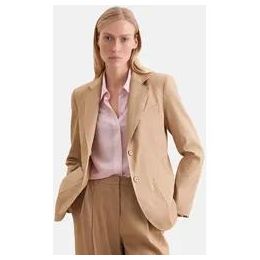 Jackenblazer Seidensticker, Damen, Gr. 38, beige, 48% Leinen, 31% Polyester, 17% Viskose, 4% Elasthan, unifarben, Blazer