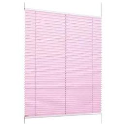 Plissee K-home "Klemmfix FLORIDA Stripe mit patentiertem Design", rose, wei&szlig;, wei&szlig;, B:100cm H:210cm, Obermaterial: 100% Polyester, Plissees, patentiertes Design