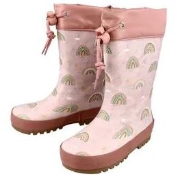 Gummistiefel MaxiMo, M&auml;dchen, Gr. 30, ash rose, champignon, Obermaterial: 100% Gummi, Schuhe Gummistiefel, Allover-Print, leicht gef&uuml;ttert, reflektierend