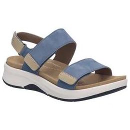 Sandale Josef Seibel "Estelle 04, slate blue-kombi", Damen, Gr. 41, blau (slate blau, kombi), Obermaterial: 100% Rindsleder Leather cow., Schuhe Sandale