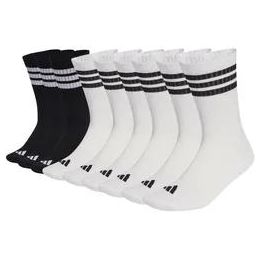 Kurzsocken Adidas ORIGINALS "Socken 3-Stripes Cushioned Sportswear Crew Socks 9P 9er Pack", Herren, Gr. 37-39, bunt (2xwei&szlig;, schwarz), Obermaterial: 59% Baumwolle CO. 37% Polyester PES. 3% Elasthan EL. 1% Polyamid PA., Socken