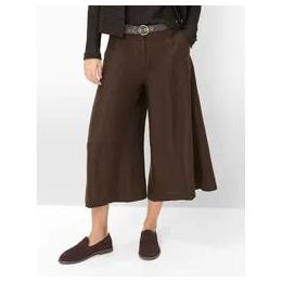 Culotte Brax "Style MELLI S", Damen, Gr. 38, Normalgr&ouml;&szlig;en, coffee, Web, 100% Leinen, Hosen Culotte