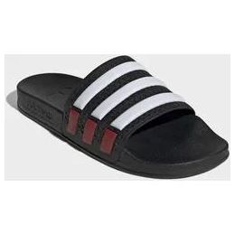 Badesandale Adidas ORIGINALS "ADILETTE OG CF BADESCHLAPPEN", Herren, Gr. 47, core schwarz, ftwr wei&szlig;, better scarlet, Synthetik, Schuhe, Badelatschen