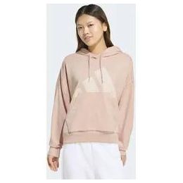 Kapuzensweatshirt Adidas SPORTSWEAR "W BL FT HD", Gr. L, blupnk, pnktin, Obermaterial: 55% Baumwolle, 36% Polyester, 9% Viskose, Sweatshirts