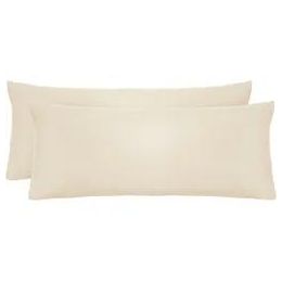 Kissenbezug Biberna "Michi Feinjersey mit Rei&szlig;verschluss", grau (kitt), B:40cm L:80cm, Feinjersey, Obermaterial: 100% Baumwolle, Kissenbez&uuml;ge, Kissenbezug, verschiedene Gr&ouml;&szlig;en, Feinjersey Kissenh&uuml;lle aus 100% Baumwolle
