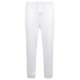 Jogginghose DROPSIZE "Dropsize HEAVY NEXT GEN LOGO PRINT JOGGER", Herren, Gr. M, US-Gr&ouml;&szlig;en, creamwei&szlig;, 70% Baumwolle, 30% Polyester, oversize, Hosen Jogginghose