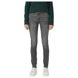 Skinny-fit-Jeans s.Oliver "IZABELL", Damen, Gr. 34, L&auml;nge 32, grau (grau washed), Denim/Jeans, Obermaterial: 84% Baumwolle, 14% Polyester, 2% Elasthan, skinny fit lang, Jeans, in coolen, unterschiedlichen Waschungen