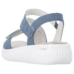 Plateausandale Remonte, Damen, Gr. 36, jeansblau, Leder, unifarben, Schuhe, Sommerschuh, Sandalette mit Lite ́n Soft-Ausstattung