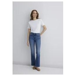 Bootcut-Jeans Mavi "MARIA", Damen, Gr. 27, L&auml;nge 34, schwarz brushed str, 87% Baumwolle, 11% Recyceltes Polyester, 2% Elasthan, normal lang, Jeans, Bootcut Jeans