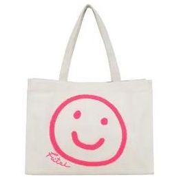 Henkeltasche Fritzi aus Preussen "Easy01 Limited Smile", Herren, Gr. B/H/T: 8cm x 14cm x 27cm, beige, Baumwolle, unifarben, Taschen, mit tollem Smiley-Print