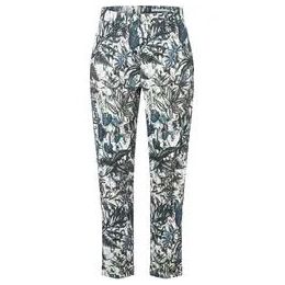 Chinohose MAC "CHINO turn up", Damen, Gr. 46, N-Gr, jungle print, Web, Obermaterial: 96% Baumwolle, 4% Elasthan, slim fit kn&ouml;chelfrei, Hosen Chinohose, mit dezentem Glanz, elegant und sportiv zugleich