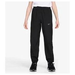 Sporthose Nike "K NK DF MILER PANT WOVEN", M&auml;dchen, Gr. S, N-Gr, schwarz, reflec, Obermaterial: 100% Polyester, Hosen Sporthose, f&uuml;r Jugendliche, sportlicher Stil, f&uuml;r Training und Freizeit