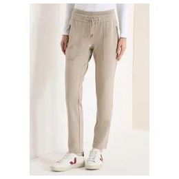 Jogger Pants Cecil, Damen, Gr. XXL, L&auml;nge 30, urban taupe melange, Stoff, 43% Viskose, 38% Polyester, 14% Polyamid, 5% Elasthan, unifarben, comfort fit lang, Hosen, Elastikbund mit Tunnelzug