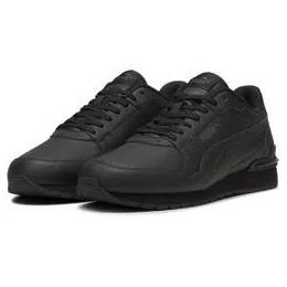 Sneaker Puma "ST Runner v4 Sneakers Erwachsene", Damen, Gr. 42.5, schwarz shadow gray, Obermaterial: Kuhleder, Synthetik, Leder. Futter: Textil. Innensohle: Textil. Laufsohle: Gummi, Schuhe Sneaker
