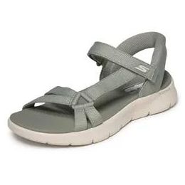 Sandale Skechers "GO WALK FLEX SANDAL-ILLUMINATE", Damen, Gr. 42, sage, oliv, Textil, Strukturmuster, Schuhe Sandale, Sandalette, Trekking Sandale mit Gogo Mat Fu&szlig;bett