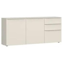 Kommode Tom Tailor HOME, light taupe, B:165cm H:74cm T:42cm, Holzwerkstoff, Melamin, Spanplatte, Sideboards, Kommode, Lowboard, Breite 165 cm,3 T&uuml;ren,2 Schubladen, viel Stauraum