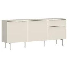 Sideboard Tom Tailor HOME, light taupe, B:165cm H:56cm T:42cm, Holzwerkstoff, Melamin, Spanplatte, Sideboards, Sideboard, Lowboard, Breite 165 cm,3 T&uuml;ren,1 Schublade, viel Stauraum