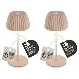 LED Au&szlig;en-Tischleuchte Briloner LEUCHTEN "RIFFLE 7685021", beige, Leuchten