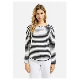 Smith & Soul Langarmshirt SMITH & SOUL, Damen, Gr. XS, marine, Jersey, Obermaterial: 100% Baumwolle, gestreift, regular fit h&uuml;ftbedeckend, Rundhals, Raglan&auml;rmel, Shirts Langarmshirt, aus Baumwolle, Rundhals