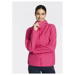 Regenjacke CMP, Damen, Gr. 42, magenta, Obermaterial: 100% Polyester, Jacken Regenjacke, mit regulierbarer Kapuze, Zwei-Lagen-Konstruktion, &Uuml;bergangsjacke