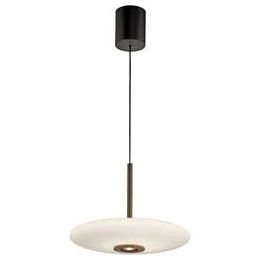 NEUHAUS PURE LED Pendelleuchte "PURE E-Vitrum", schwarz, metal braun, 1, &Oslash; 45cm H: 60cm, 1 Stk., Leuchten, e-LIFT-Funktion, CCT, dimmbar &uuml;ber Fernbed&iacute;enung, LED Pendelleuchte