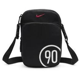 Rucksack Nike "NK HERITAGE CROSSBODY T90 FA25", schwarz, schwarz, gym rot, Rucks&auml;cke, Herren, Obermaterial: 100% Polyester, Rucksack, aus Polyester, mit zwei Rei&szlig;verschlussf&auml;chern, asymmetrisches Design