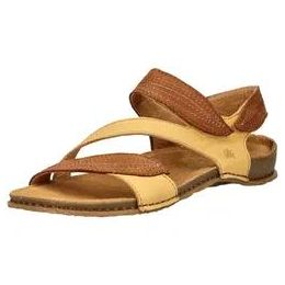 Riemchensandale El Naturalista "El Naturalista Sandalen Nubukleder", Damen, Gr. 38, honey, Nubukleder, Schuhe Riemchensandale