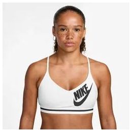 Sport-BH Nike "W NK INDY LS LOGO BRA", Damen, Gr. M, N-Gr, wei&szlig;, wei&szlig;,, Obermaterial: 79% Polyester, 21% Elasthan, BHs Sport-BH, f&uuml;r Training und sportliche Aktivit&auml;ten, bequemer Halt bei Bewegung