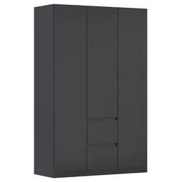 Dreht&uuml;renschrank Rauch "Schrank Garderobe MAINZ Breiten 91/136/181/226/271/315/360, H&ouml;he 210cm", graumetallic, B:136cm H:210cm T:54cm, Holzwerkstoff, Schr&auml;nke, Dreht&uuml;renschrank, grifflose Front, Au&szlig;ent&uuml;ren mit Push-to-Open Funktion MADE IN GERMANY