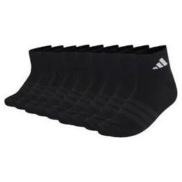 Sneakersocken Adidas ORIGINALS "Socken Thin & Light Sportswear Ankle Socks 9P 9er Pack", Herren, Gr. 43-45, schwarz, Obermaterial: 54% Baumwolle CO. 43% Polyester PES. 2% Elasthan EL. 1% Polyamid PA., Socken Sneakersocken
