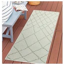 Outdoorteppich Carpet City "PALM3526", gr&uuml;n, B:80cm H:5mm L:150cm, Polypropylen, Teppiche, Outdoorteppich, Wetterfest & UV-best&auml;ndig, f&uuml;r Balkon, Terrasse, K&uuml;che, flach gewebt