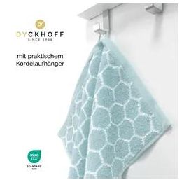 Duschtuch Dyckhoff "Pure Natural Honey", blau, B:70cm L:140cm, Frottier, Baumwolle, Handt&uuml;cher, BIO Baumwolle, GOTS