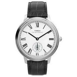 Quarzuhr Timex "WATERBURY METROPOLITAN", schwarz, Armbanduhren, Herren, Quarzuhr, Armbanduhr, Herrenuhr,Lederarmband,analog