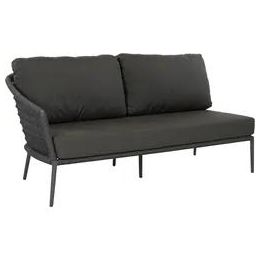 Sitzbank Musterring "Freilicht Anreihsofa", schwarz, grau, anthrazit, B:164cm H:75cm T:85cm, Aluminium, Stoff, Sitzb&auml;nke, Sitzbank, Sitzh&ouml;he von 42 cm kombiniert mit komfortabler Gurtfederung