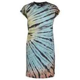 Shirtkleid Urban Classics "Urban Classics Damen Ladies Tie Dye Dress", Damen, Gr. XS, US-Gr&ouml;&szlig;en, schwarz, 100% Baumwolle, Basic, loose fit, Rundhals, Kleider Shirtkleid