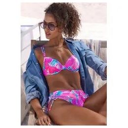 Bikini-Hose Sunseeker "Butterfly", Gr. 44, N-Gr, pink, blau bedruckt, Obermaterial: 84% Polyamid, 16% Elasthan. Futter: 92% Polyester, 8% Elasthan, bedruckt, Badehosen Bikini-Hose, mit Schmetterling-Design
