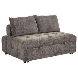 Schlafsofa, grau, B:140cm H:85cm T:109cm, 100% PES, ATLANTIC HOME COLLECTION, Sofas, Schlafsofa, 2-Sitzer Schlafsofa mit Sitztiefenverstellung (2x)
