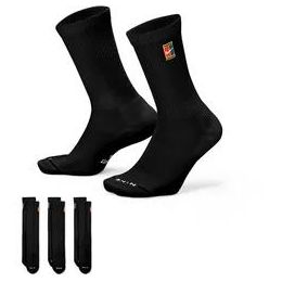 Sportsocken Nike "U NK ED ELVD CRW 3P TENNIS 144", Damen, Gr. S (34/37), multi, color, Obermaterial: 67% Baumwolle, 30% Polyester, 3% Elasthan, Socken Sportsocken, f&uuml;r sportliche Aktivit&auml;ten, sportlicher Stil, 3 Paar im Set
